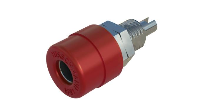 SKS Hirschmann BIL 20 rt laboratorijski zenski konektor zenski konektor, vertikalna ugradnja Pin-fi: 4 mm crvena