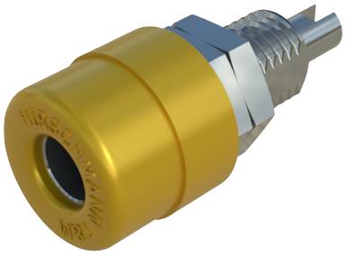 SKS Hirschmann BIL 20 laboratorijski zenski konektor zenski konektor, vertikalna ugradnja Pin-fi: 4 mm zuta