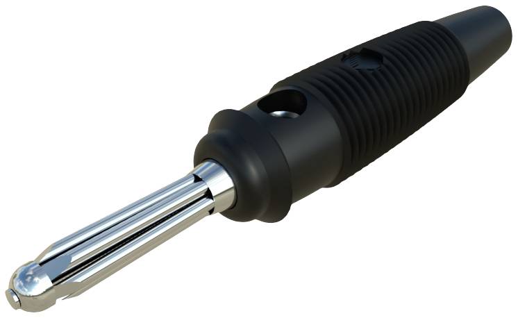 SKS Hirschmann BUELA 20 K olovkasti utikac ravni muski konektor Pin-fi: 4 mm crna