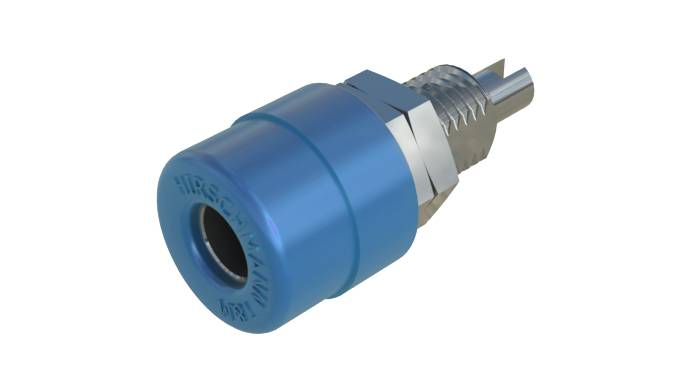 SKS Hirschmann BIL 20 laboratorijski zenski konektor zenski konektor, vertikalna ugradnja Pin-fi: 4 mm plava boja