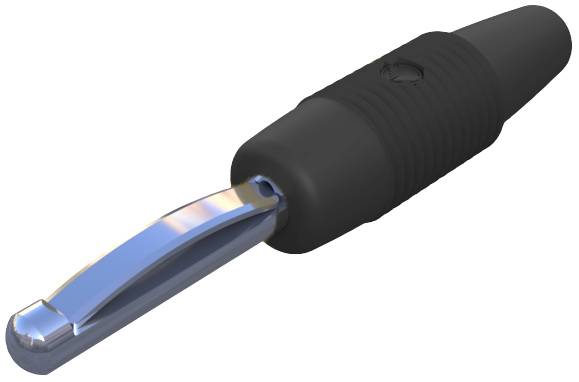 SKS Hirschmann VON 20 banana utikac ravni muski konektor Pin-fi: 4 mm crna