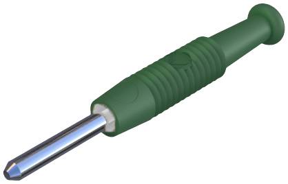 SKS Hirschmann MST 3 minijaturni banana utikac ravni muski konektor Pin-fi: 2 mm zelena