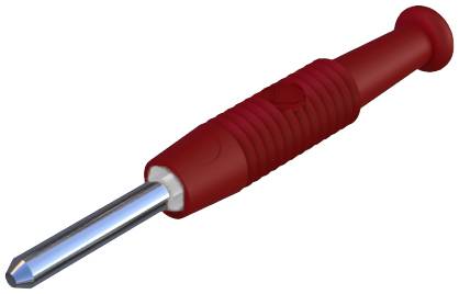 SKS Hirschmann MST 3 minijaturni banana utikac ravni muski konektor Pin-fi: 2 mm crvena