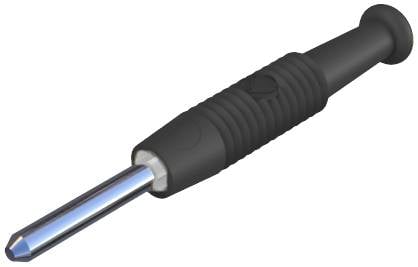 SKS Hirschmann MST 3 minijaturni banana utikac ravni muski konektor Pin-fi: 2 mm crna