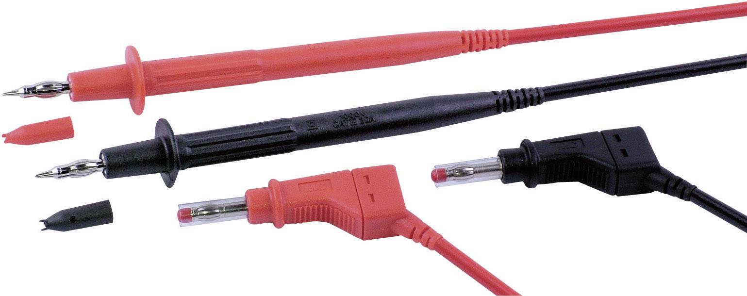 Staubli PLL-145/XZGL-410 FLEXI-2V 1,0 100 CM komplet sigurnosnih mernih vodova [lamelarni muski konektor 4 mm – sonda] 1.00 m crna, crvena