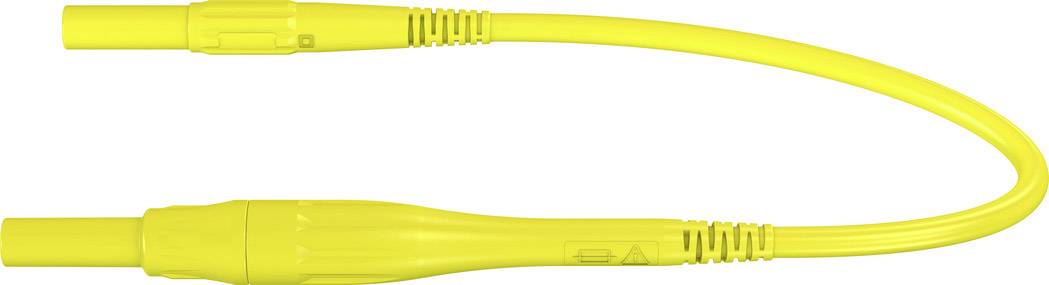 Staubli XSMF-419 merni kabl lamelarni muski konektor 4 mm lamelarni muski konektor 4 mm 1.00 m zuta