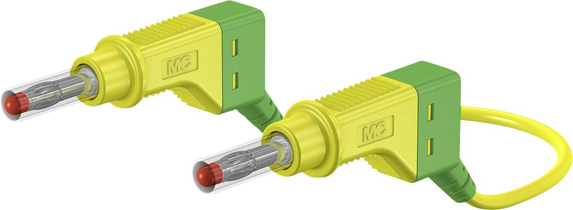 Staubli XZG425/SIL sigurnosni merni kabl [lamelarni muski konektor 4 mm – lamelarni muski konektor 4 mm] 0.50 m zelena, zuta