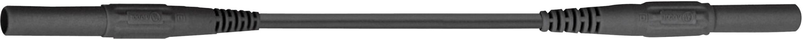Staubli XMS-419 sigurnosni merni kabl lamelarni muski konektor 4 mm lamelarni muski konektor 4 mm 2.00 m crna