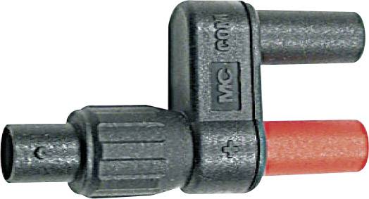 Staubli XF-BB/4 merni adapter zenski konektor BNC – uticnica 4 mm sa zastitom od dodira crna, crvena