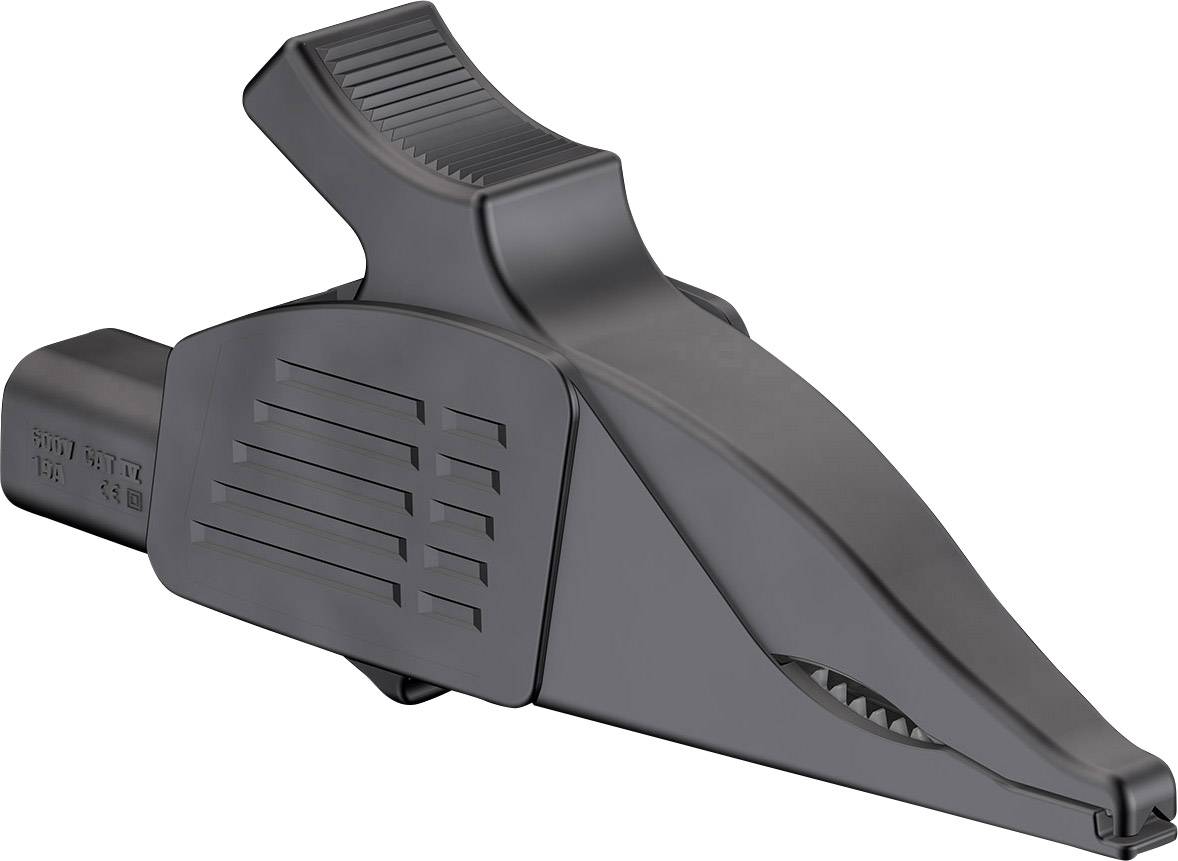 Staubli XDK-1033/I-2 sigurnosna krokodilska stezaljka uticni prikljucak 4 mm CAT IV crna