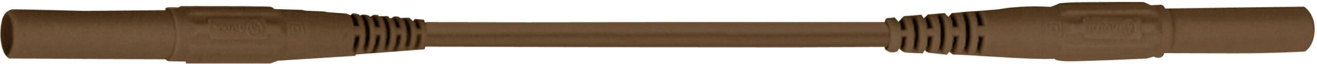 Staubli XMF-419 sigurnosni merni kabl lamelarni muski konektor 4 mm lamelarni muski konektor 4 mm 2.00 m smedja boja