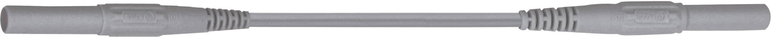 Staubli XMF-419 sigurnosni merni kabl lamelarni muski konektor 4 mm lamelarni muski konektor 4 mm 2.00 m siva