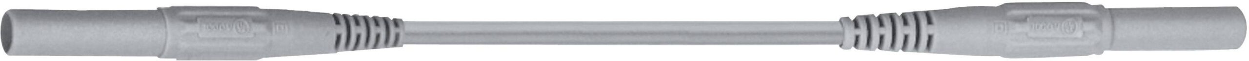 Staubli XMS-419 sigurnosni merni kabl lamelarni muski konektor 4 mm lamelarni muski konektor 4 mm 0.50 m siva