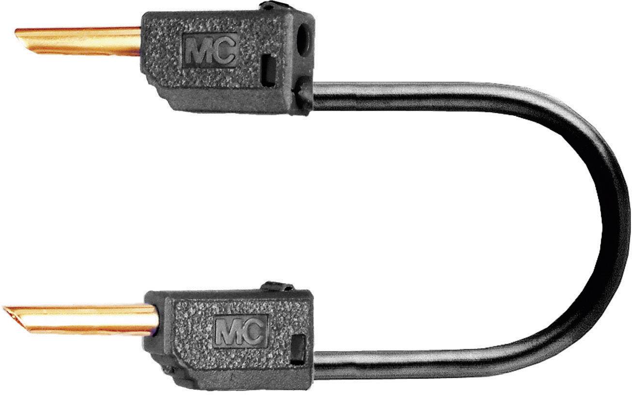 Staubli LK2-F 30cm sw merni kabl lamelarni muski konektor 2 mm lamelarni muski konektor 2 mm 30.00 cm crna