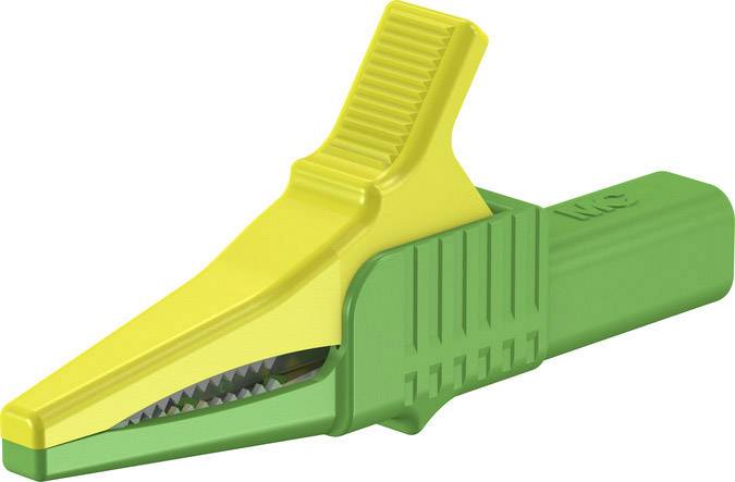 Staubli XKK-1001 sigurnosna krokodilska stezaljka CAT II zelena, zuta