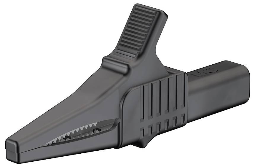 Staubli XKK-1001 sigurnosna krokodilska stezaljka uticni prikljucak 4 mm CAT II 1000 V crna
