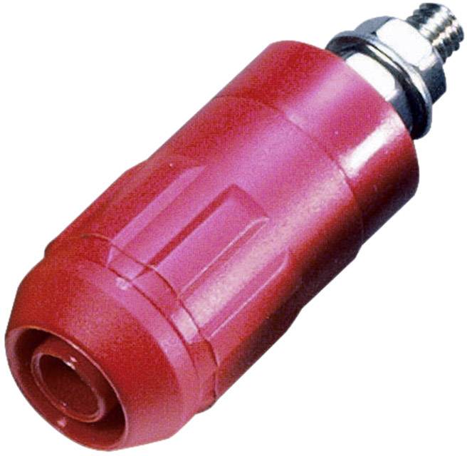 Staubli XUB-G laboratorijski zenski konektor zenski konektor, vertikalna ugradnja Pin-fi: 4 mm crvena