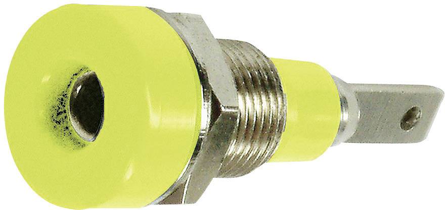 Staubli LB-I2R laboratorijski zenski konektor zenski konektor, vertikalna ugradnja Pin-fi: 2 mm zelena, zuta