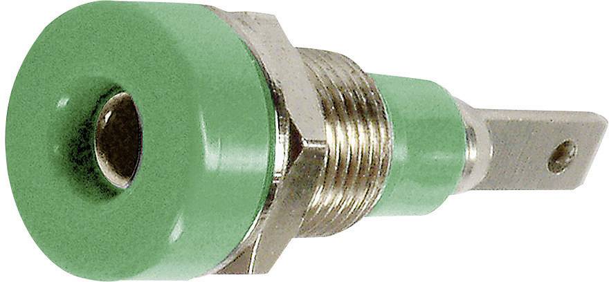 Staubli LB-I2R laboratorijski zenski konektor zenski konektor, vertikalna ugradnja Pin-fi: 2 mm zelena