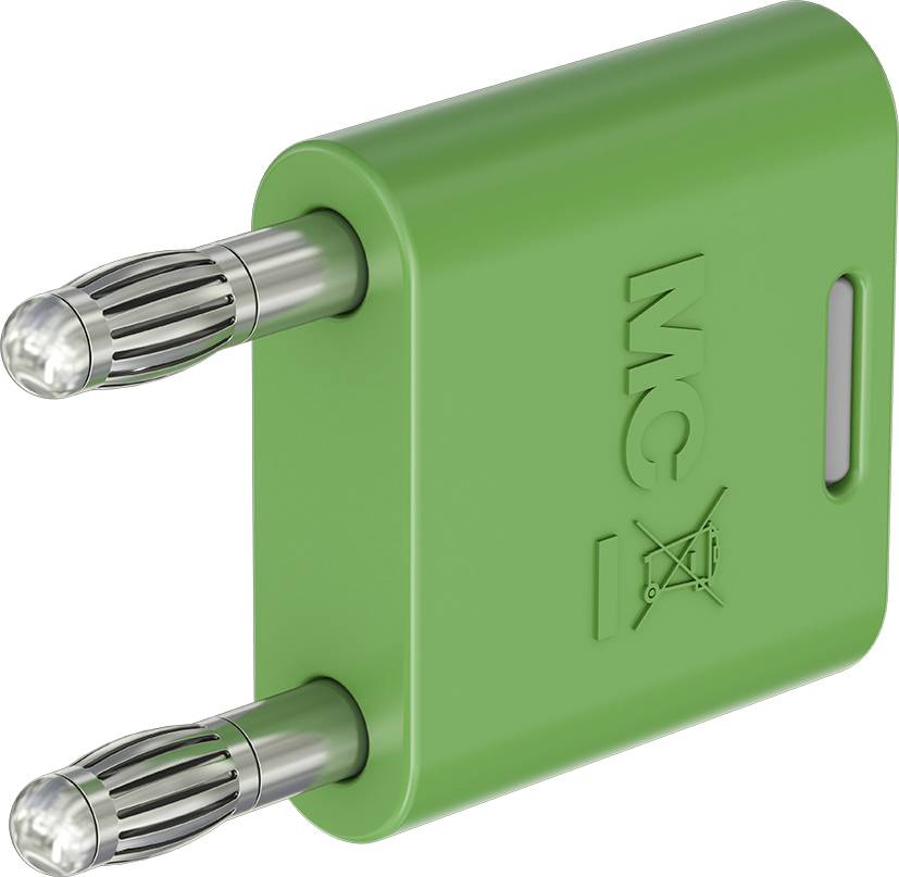 Staubli KS2-4N-19 spojni utikac zelena Pin-fi: 4 mm Udaljenost nozice: 19 mm
