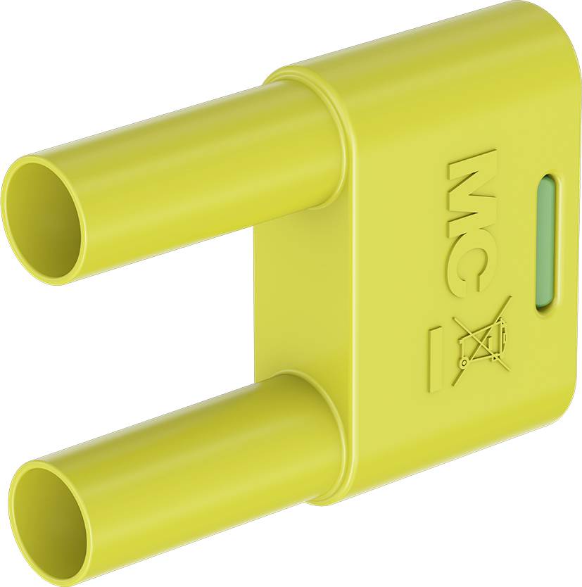 Staubli SKS-4N-19 spojni utikac zelena, zuta Pin-fi: 4 mm Udaljenost nozice: 19 mm