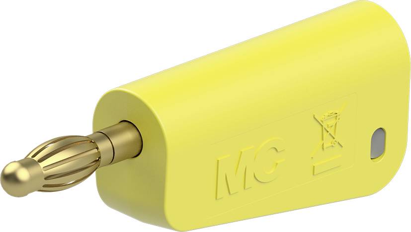 Staubli LQ-4A-39 laboratorijski muski konektor utikac Pin-fi: 4 mm zuta