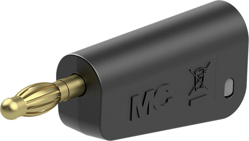 Staubli LQ-4A-39 laboratorijski muski konektor utikac Pin-fi: 4 mm crna