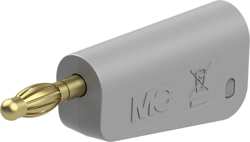 Staubli LQ-4A-39 laboratorijski muski konektor utikac Pin-fi: 4 mm siva