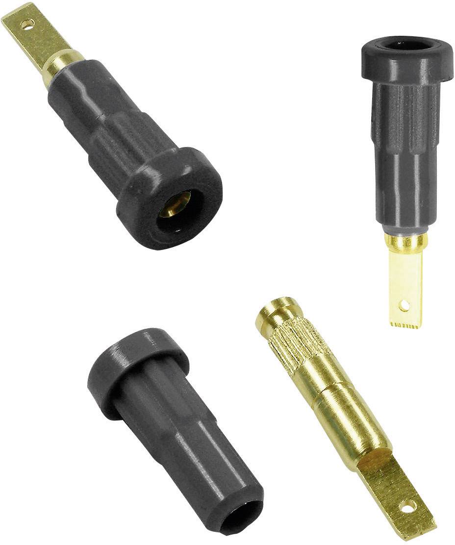 Staubli EB2 laboratorijski zenski konektor zenski konektor, vertikalna ugradnja Pin-fi: 2 mm siva