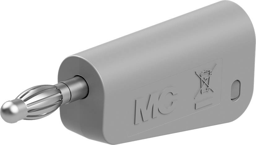Staubli LQ-4N-30 laboratorijski muski konektor utikac Pin-fi: 4 mm siva