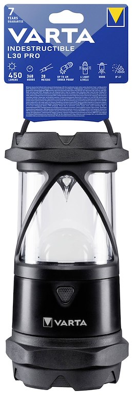 Varta 18761101111 Indestructible L30 Pro LED lanterna za kampovanje 450 lm baterijski pogon 623 g crna