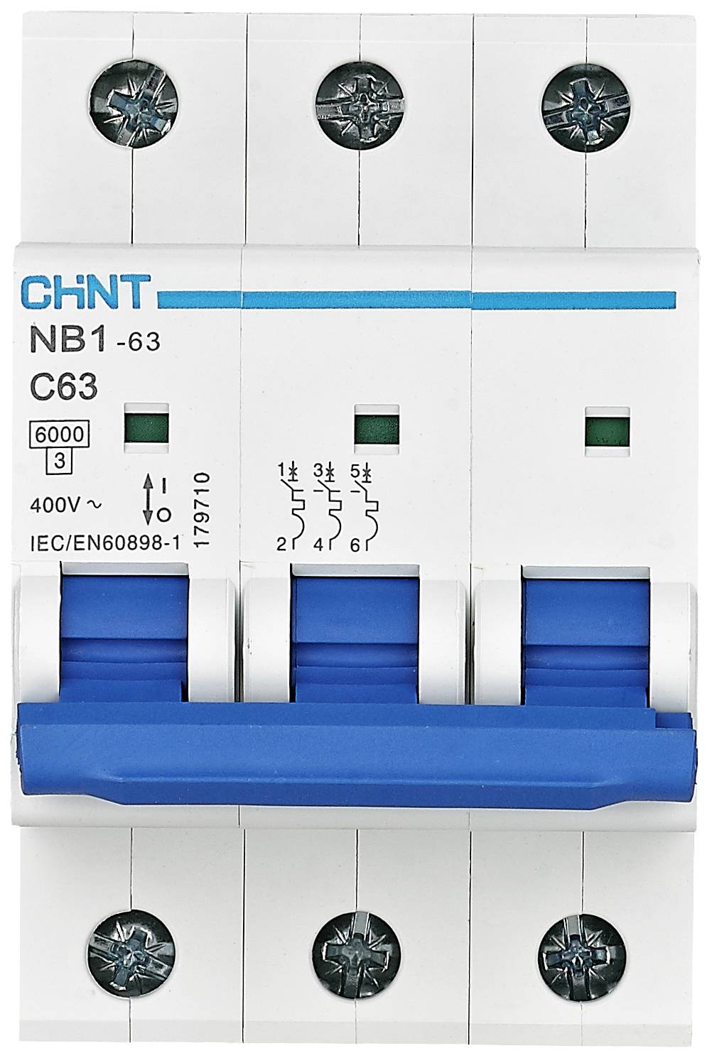 Chint 179709 NB1-63 3P C6 6kA DB zastitna sklopka za vodove 3-polni 6 A 240 V, 415 V