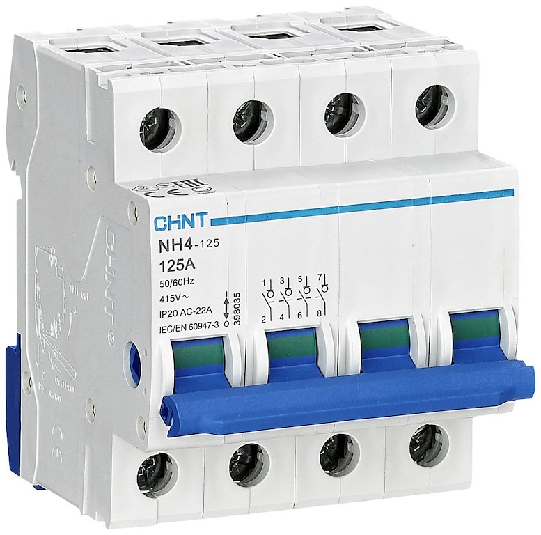 Chint 398108 glavni prekidac plava boja, bijela 4-polni 40 A 240 V, 415 V 1 St.