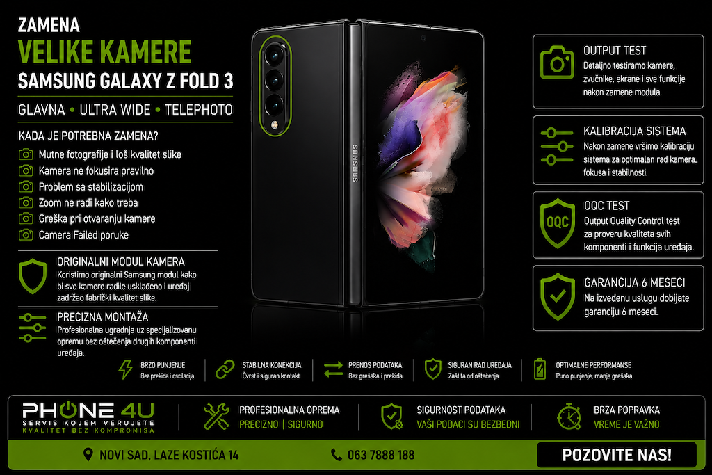 Zamena kamera Samsung Galaxy Z Fold 3 | Phone4U
