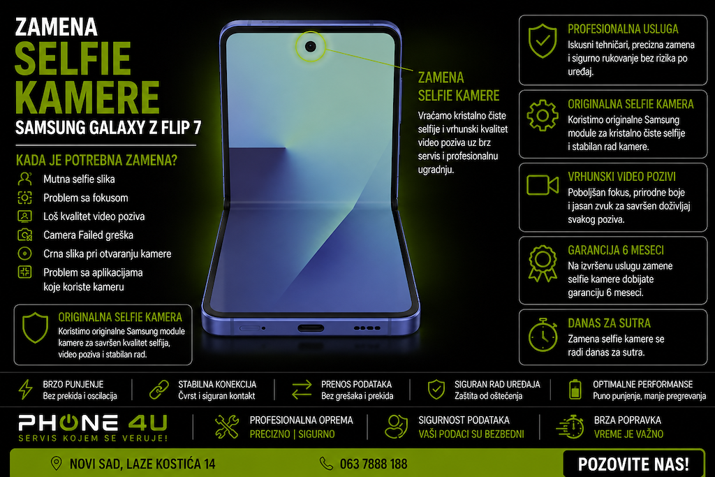 Zamena selfie kamere Samsung Galaxy Z Flip 7 | Phone4U