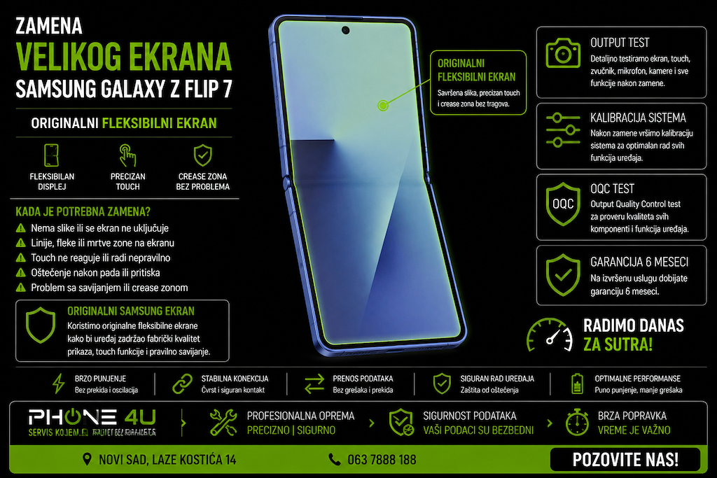 Zamena velikog ekrana Samsung Galaxy Z Flip 7 | Phone4U