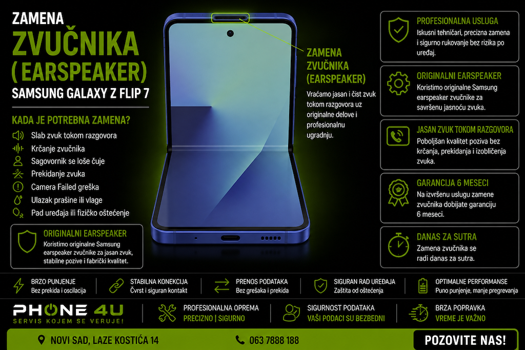 Zamena zvučnika Samsung Galaxy Z Flip 7 | Phone4U