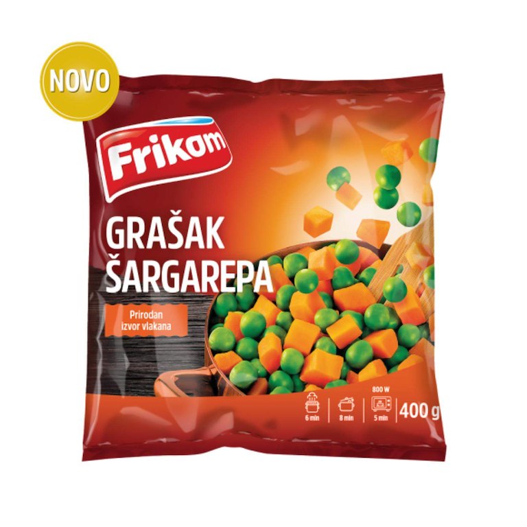 Frikom grašak šargarepa 400g frikom