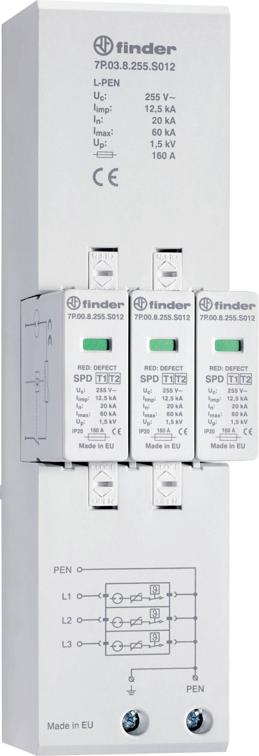Finder 7P.03.8.255.S012 7P.03.8.255.S012 odvodnik prenapona