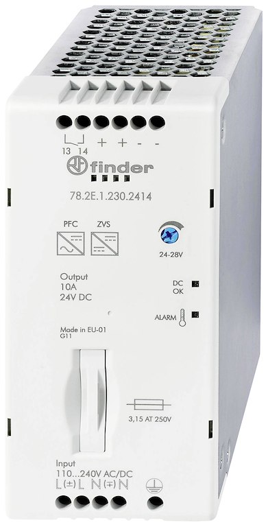 Finder 78.2E.1.230.2414 napajanje 24 V/DC 10,8 A 60 mm