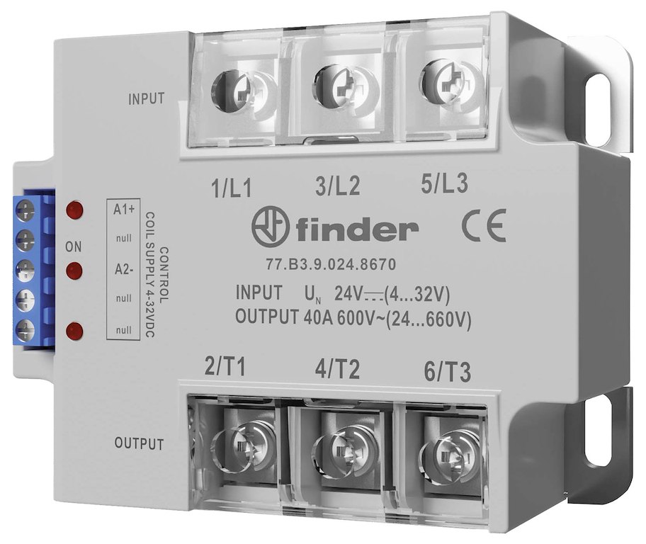 Finder solid state relej 77F382308671 80 A Preklopni napon (maks.): 660 V/AC vrednost struje ukljucivanja