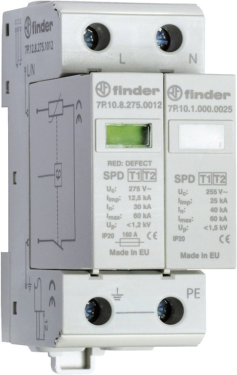 Finder 7P.12.8.275.1012 7P.12.8.275.1012 odvodnik prenapona 30 kA