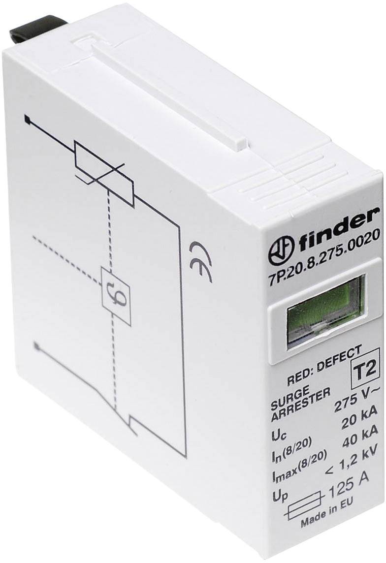 Finder 7P.20.8.275.0020-5 7P.20.8.275.0020 uticni odvodnik za zastitu od prenapona Zastita od prenapona za: razvodni orman 20 kA 5 kom.