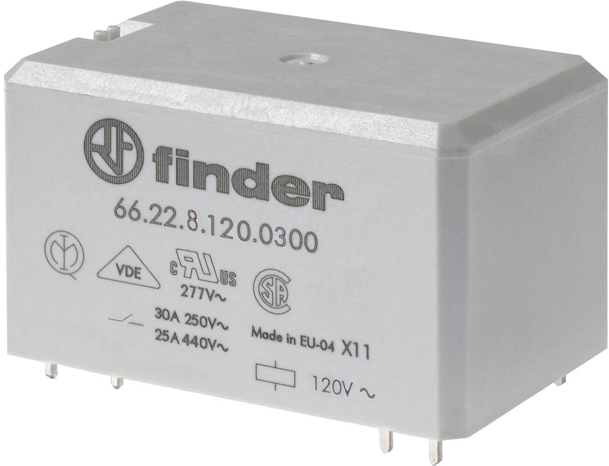Finder 66.22.9.024.0300 PCB relej 24 V/DC 30 A 2 NE 10 kom.
