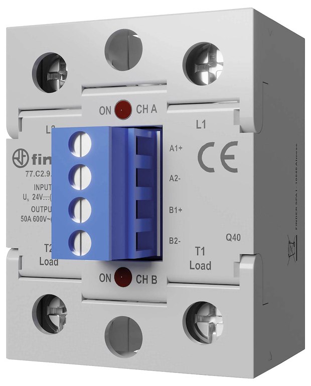 Finder solid state relej 77E290248671 75 A Preklopni napon (maks.): 660 V/AC vrednost struje ukljucivanja