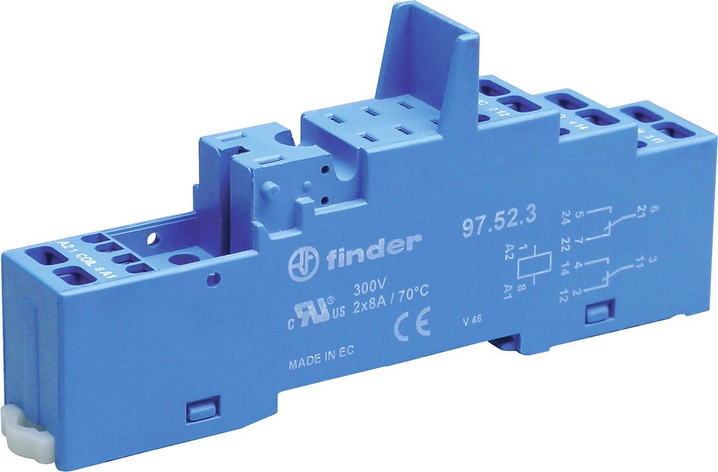 Finder 97.52.30 baza releja (D k s k V) 44 k 15,8 k 95,6 mm 10 kom.