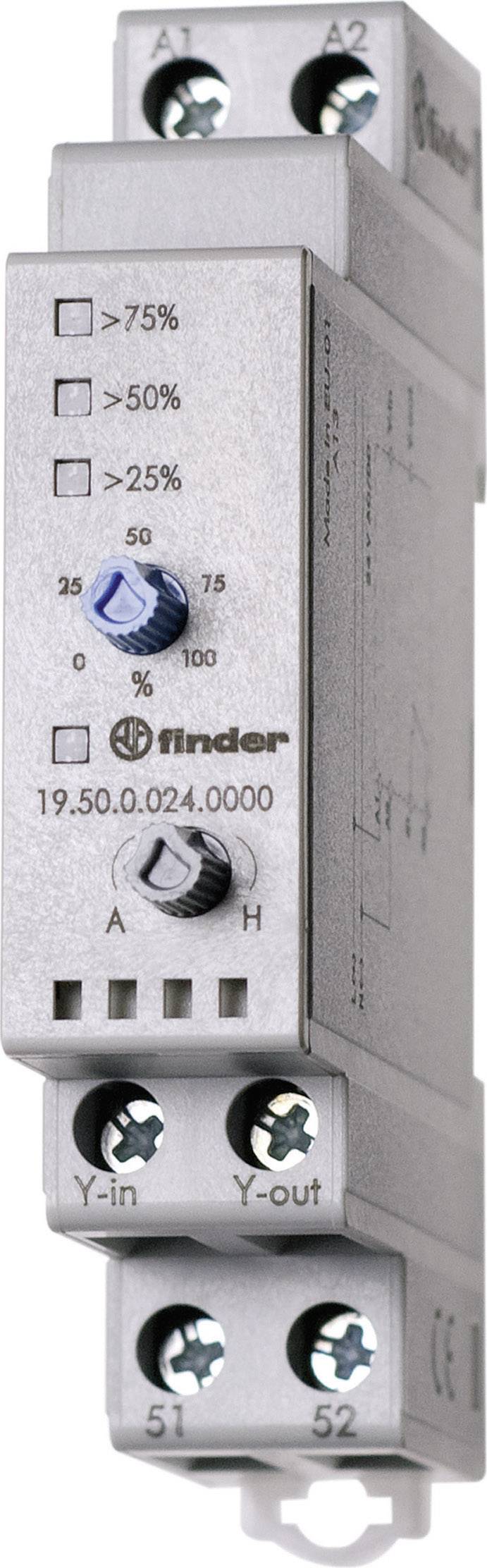 Finder 19.50.0.024.0000 nadzorni relej 24 V/DC, 24 V/AC 1 zatvarač 17,5 mm