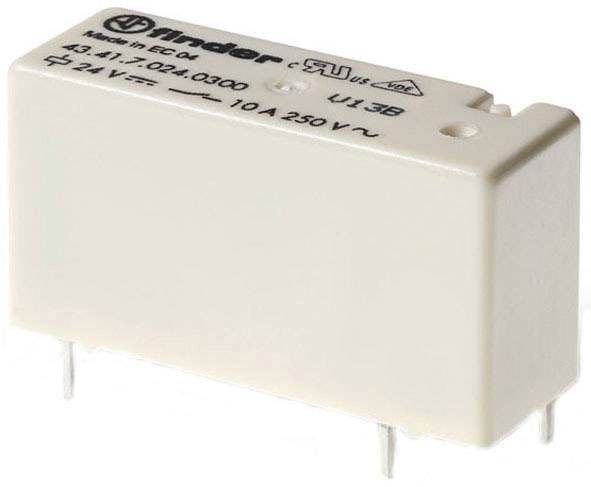 Finder 43.41.7.024.0000 PCB relej 24 V/DC 10 A 1 preklopnik 20 kom.