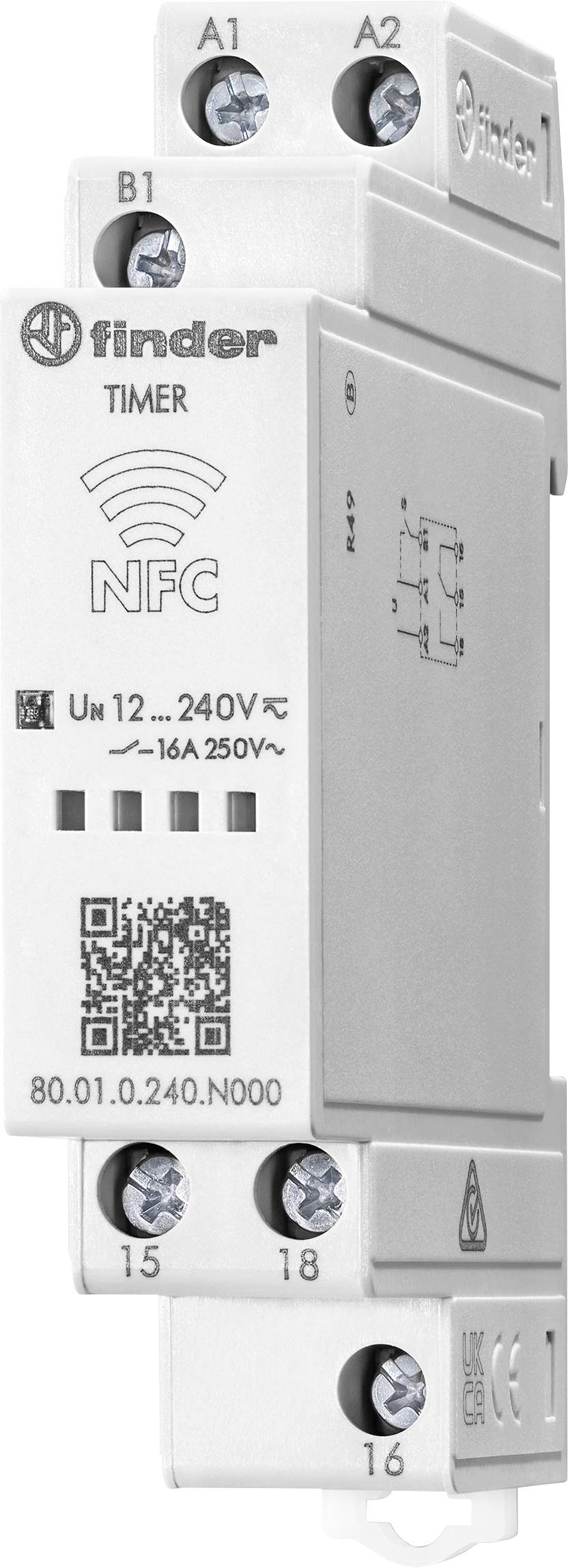Finder 80010240N000 80.01.0.240.N000 multifunkcionalni vremenski relej Vremenski opseg: 2 s – 24 h