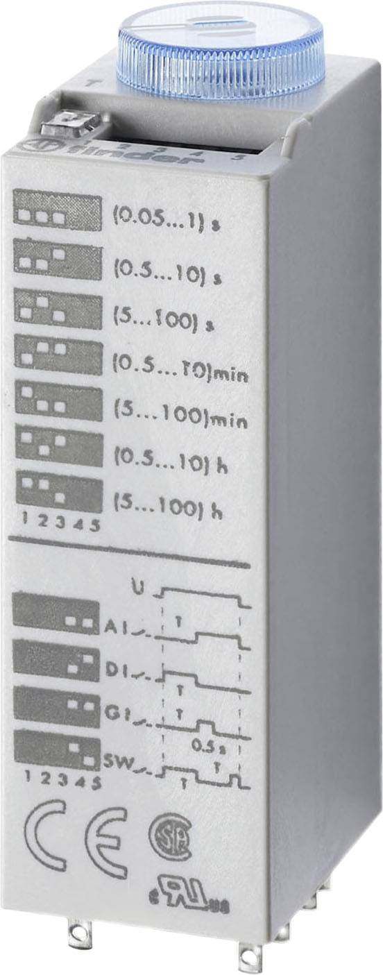 Finder 85.02.0.125.0000 85.02.0.125.0000 Vremenski relej 125 V DC/AC Vremenski opseg: 0,05 – 360000 s 2 preklapanja